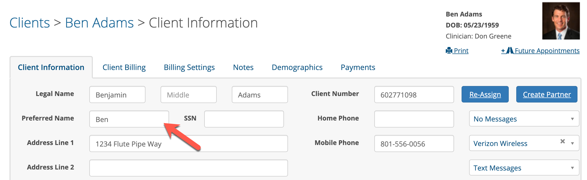 Preferred Name – TherapyMate