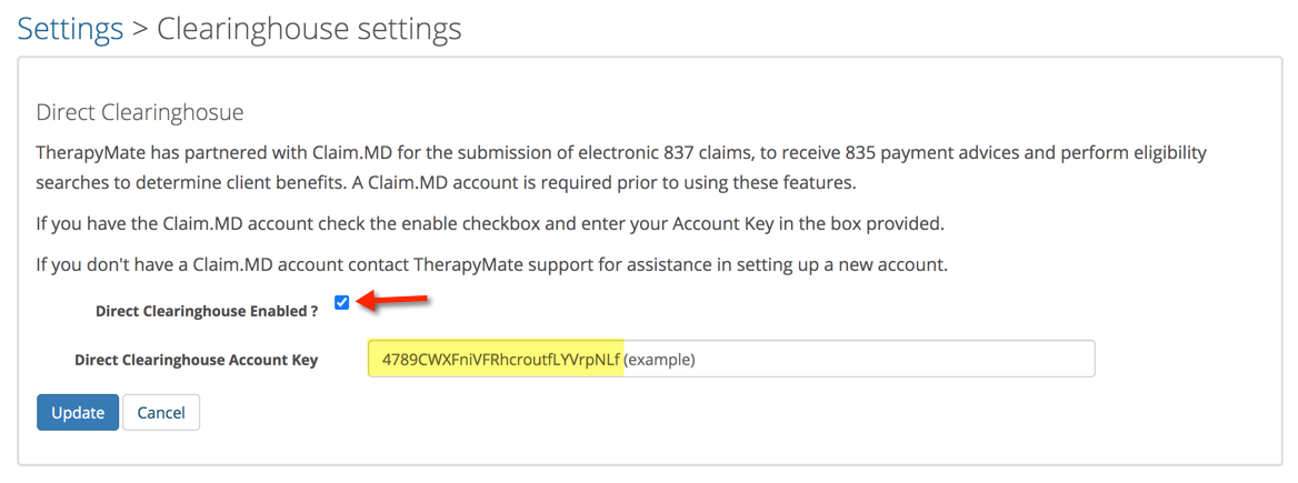Claim.MD-Getting Started with Direct Clearinghouse Billing – TherapyMate