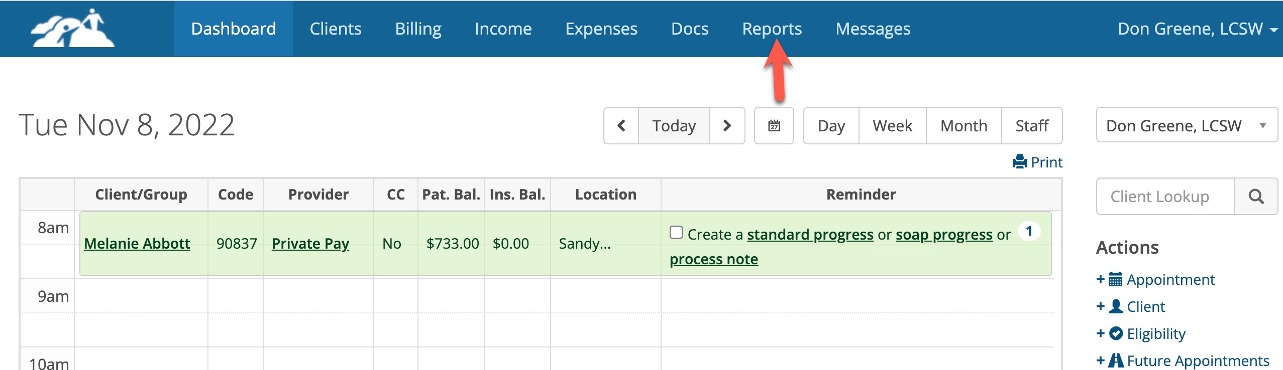 Unsigned Notes Reports – TherapyMate
