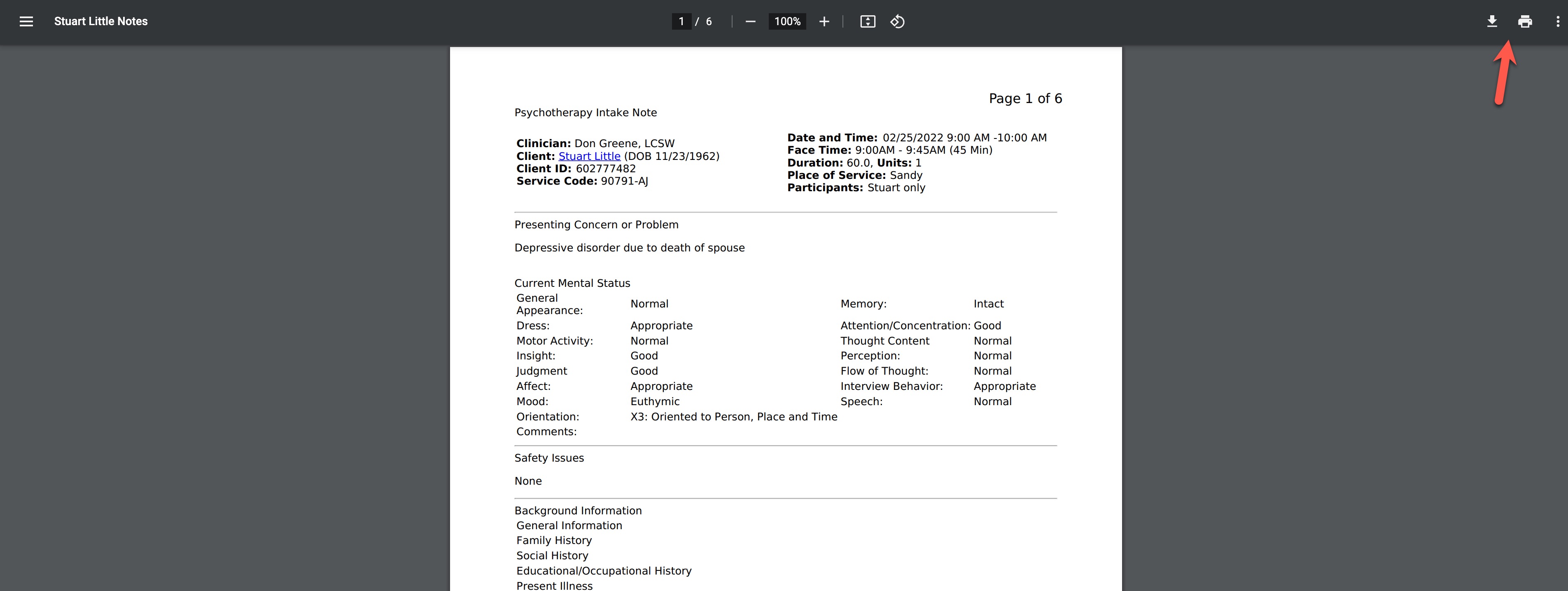 Downloading Client Notes with Google Chrome – TherapyMate