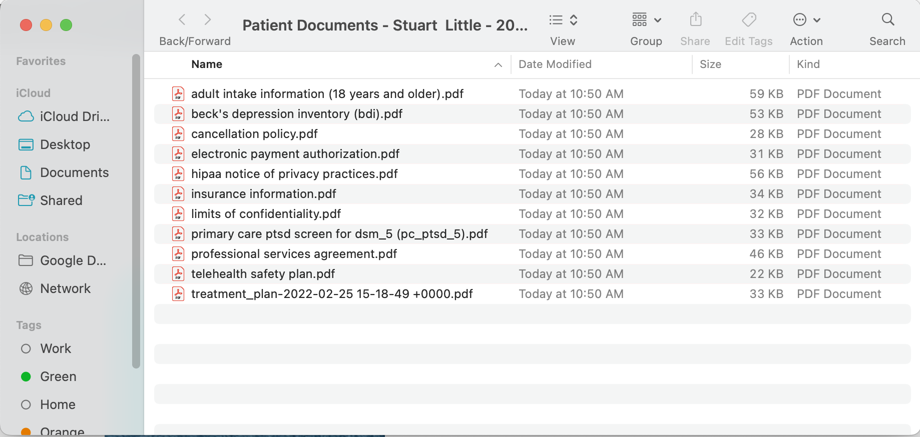 Downloading Client Documents – TherapyMate
